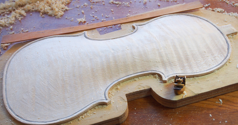 【ヴァイオリン製作】裏板のアーチ製作 〜彫り込み/仕上げ〜 | Atelier Eren | ヴァイオリン製作・音楽ブログ